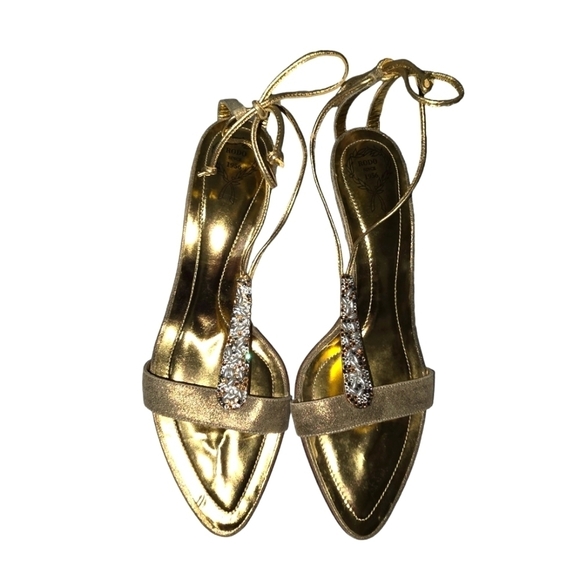 Rodo | Shoes | Rodo Italian Made Leather Heels Size 85us 385it Gold ...